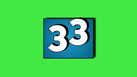 Number 33 symbol sign animation motion g... | Stock Video | Pond5