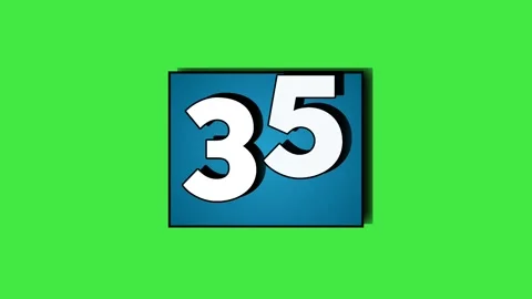 Number 35 symbol sign animation motion g... | Stock Video | Pond5