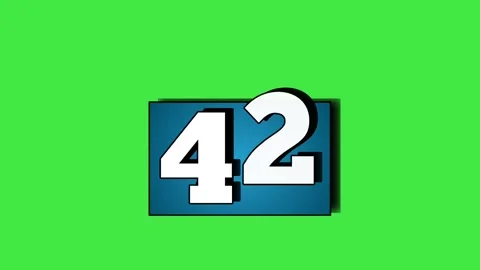 Number 42 symbol sign animation motion g... | Stock Video | Pond5