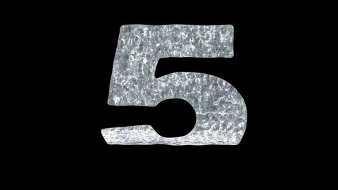 Number 5 - Animated Ice Water Numbers Co... | Stock Video | Pond5