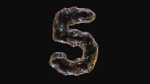 Number 5 animation isolated on black bac... | Stock Video | Pond5