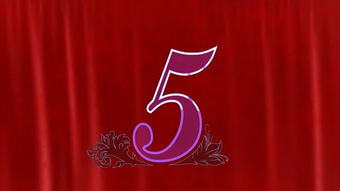 Number 5. Animation of the top ten numbe... | Stock Video | Pond5