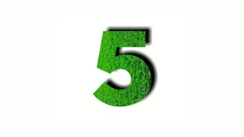 Number 5 five Animation motion graphics ... | Stock Video | Pond5