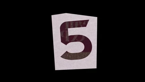 Number 5 in Paper Cut Letter. Ransom Let... | Stock Video | Pond5