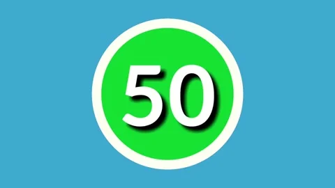 Number 50 fifty sign symbol animation mo... | Stock Video | Pond5