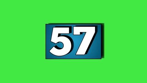 Number 57 symbol sign animation motion g... | Stock Video | Pond5