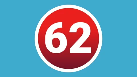 Number 62 sign symbol animation motion g... | Stock Video | Pond5