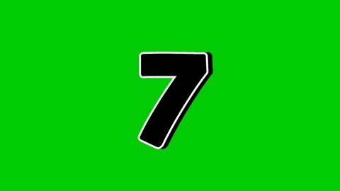 Number 7 seven symbol sign animation mot... | Stock Video | Pond5