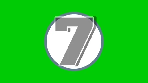 Number 7 seven symbol sign animation mot... | Stock Video | Pond5