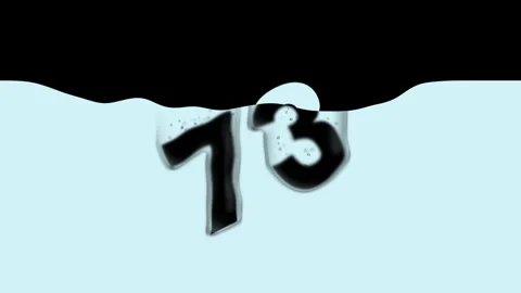 Number 73 Dropped intro Water. Number 73... | Stock Video | Pond5