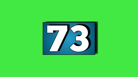 Number 73 symbol sign animation motion g... | Stock Video | Pond5
