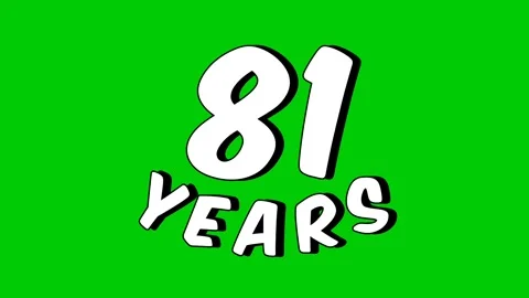 Number 81 years text animation motion gr... | Stock Video | Pond5