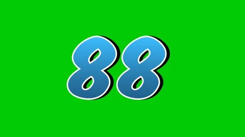 Number 88 symbol sign animation motion g... | Stock Video | Pond5