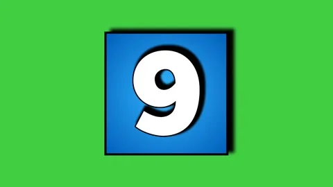 Number 9 nine symbol sign animation moti... | Stock Video | Pond5
