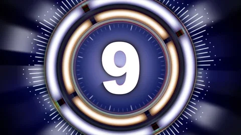 NUMBER 9, Top Ten Numbers Animation with... | Stock Video | Pond5