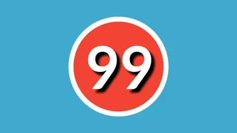Number 99 sign symbol animation motion g... | Stock Video | Pond5