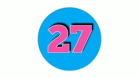 Number cartoon twenty seven 27 animation... | Stock Video | Pond5