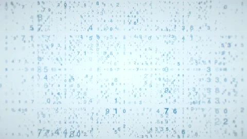 Number Cloud on White Background Loop | Stock Video | Pond5