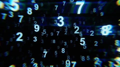 number code background loop | Stock Video | Pond5