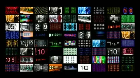 number collection video wall data multi ... | Stock Video | Pond5