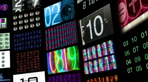 number collection video wall data multi ... | Stock Video | Pond5