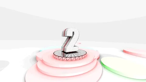 Number Countdown 2 3D Animation | Stock Video | Pond5