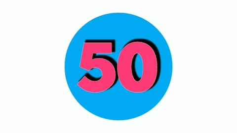 Number fifty 50 sign symbol animation mo... | Stock Video | Pond5