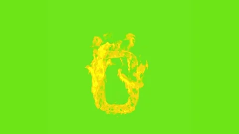 Number with fire effect on green screen ... | Stock Video | Pond5