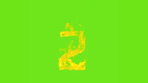 Number with fire effect on green screen ... | Stock Video | Pond5