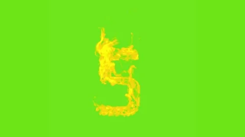 Number with fire effect on green screen ... | Stock Video | Pond5