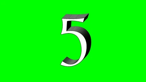 Number five 5 animation green screen .mo... | Stock Video | Pond5