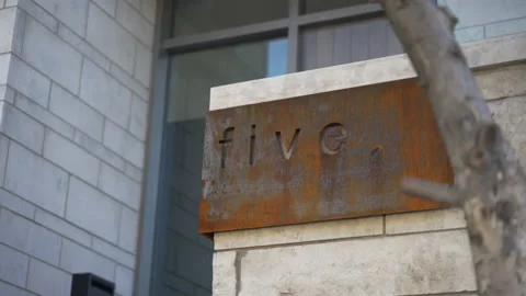 Number five 5 stamped on a rusty bronze ... | Stock Video | Pond5