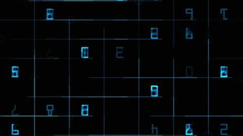 Number Grid Overlay | Stock Video | Pond5