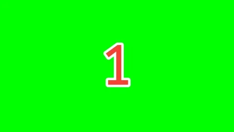 Number one 1 animation green screen.flat... | Stock Video | Pond5