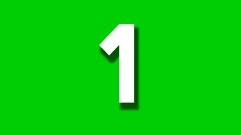 Number one 1 cartoon animation green scr... | Stock Video | Pond5