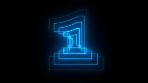 number one sign wave lines 4k animations... | Stock Video | Pond5