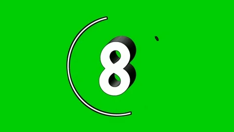 Number ten 10 cartoon animation green sc... | Stock Video | Pond5