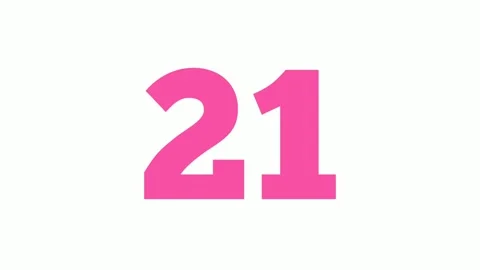 Number twenty one 21 cartoon animation o... | Stock Video | Pond5