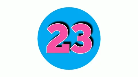 Number twenty three 23 cartoon animation... | Stock Video | Pond5