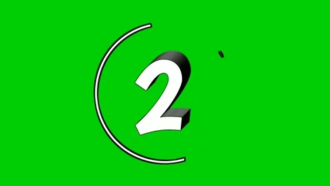Number two 2 cartoon animation green scr... | Stock Video | Pond5