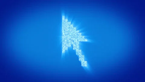 Numbers and symbols form a cursor arrow ... | Stock Video | Pond5