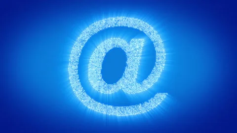 Numbers and symbols form an email sign o... | Stock Video | Pond5
