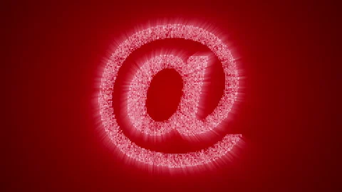 Numbers and symbols form an email sign o... | Stock Video | Pond5
