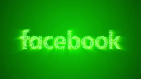 Numbers and symbols form a Facebook logo... | Stock Video | Pond5