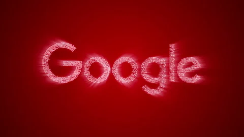 Numbers and symbols form the Google logo... | Stock Video | Pond5