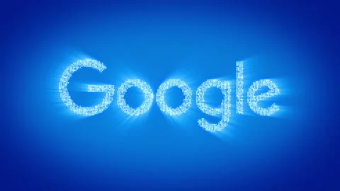 Numbers and symbols form the Google logo... | Stock Video | Pond5