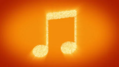 Numbers and symbols form a music note ic... | Stock Video | Pond5