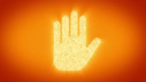 Numbers and symbols form the stop sign h... | Stock Video | Pond5