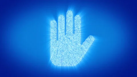 Numbers and symbols form the stop sign h... | Stock Video | Pond5