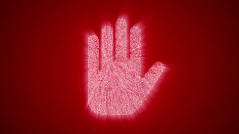 Numbers and symbols form the stop sign h... | Stock Video | Pond5